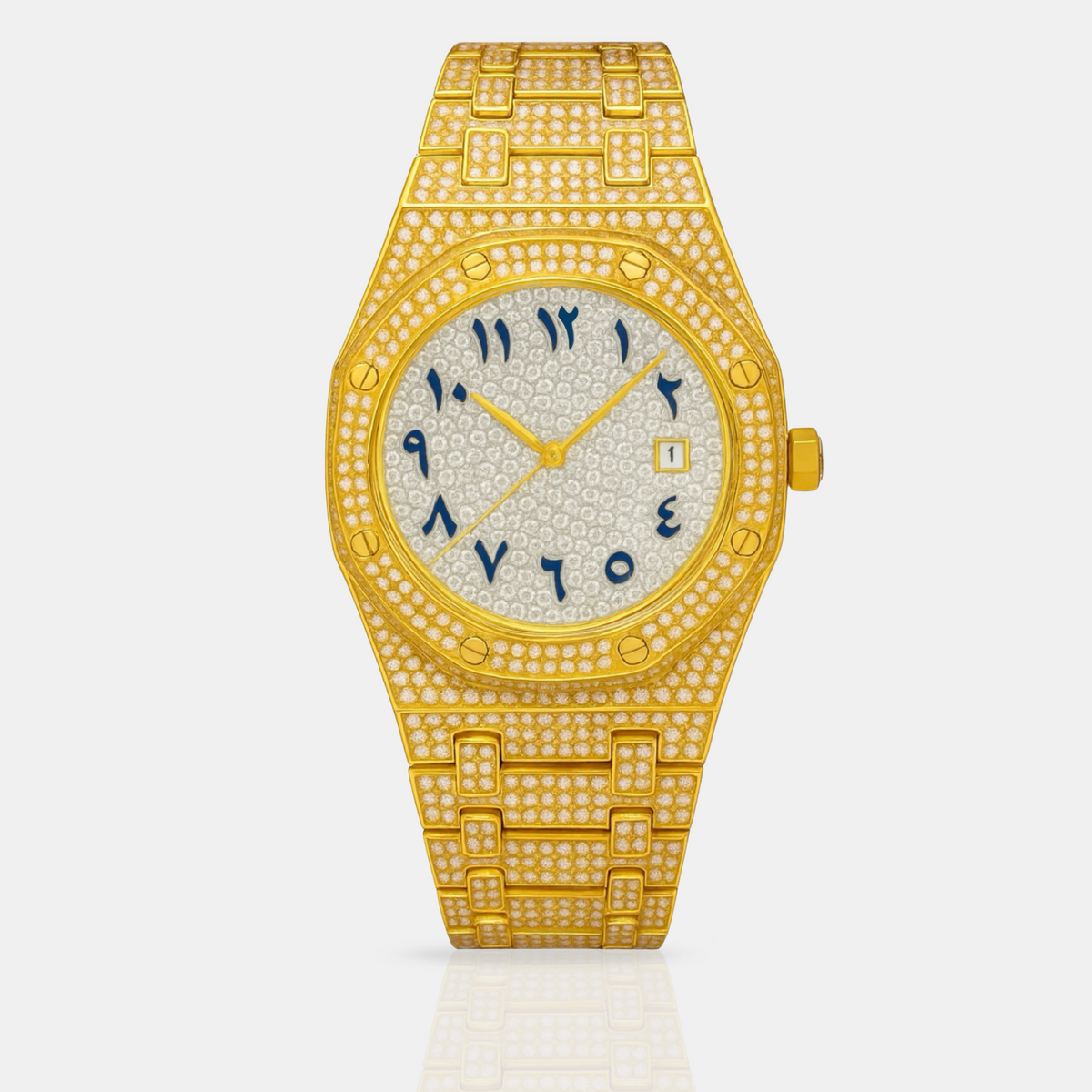 GStars AP Gold Watch (Arabic Numerals) – GoldStarsDC Jewelry Co.