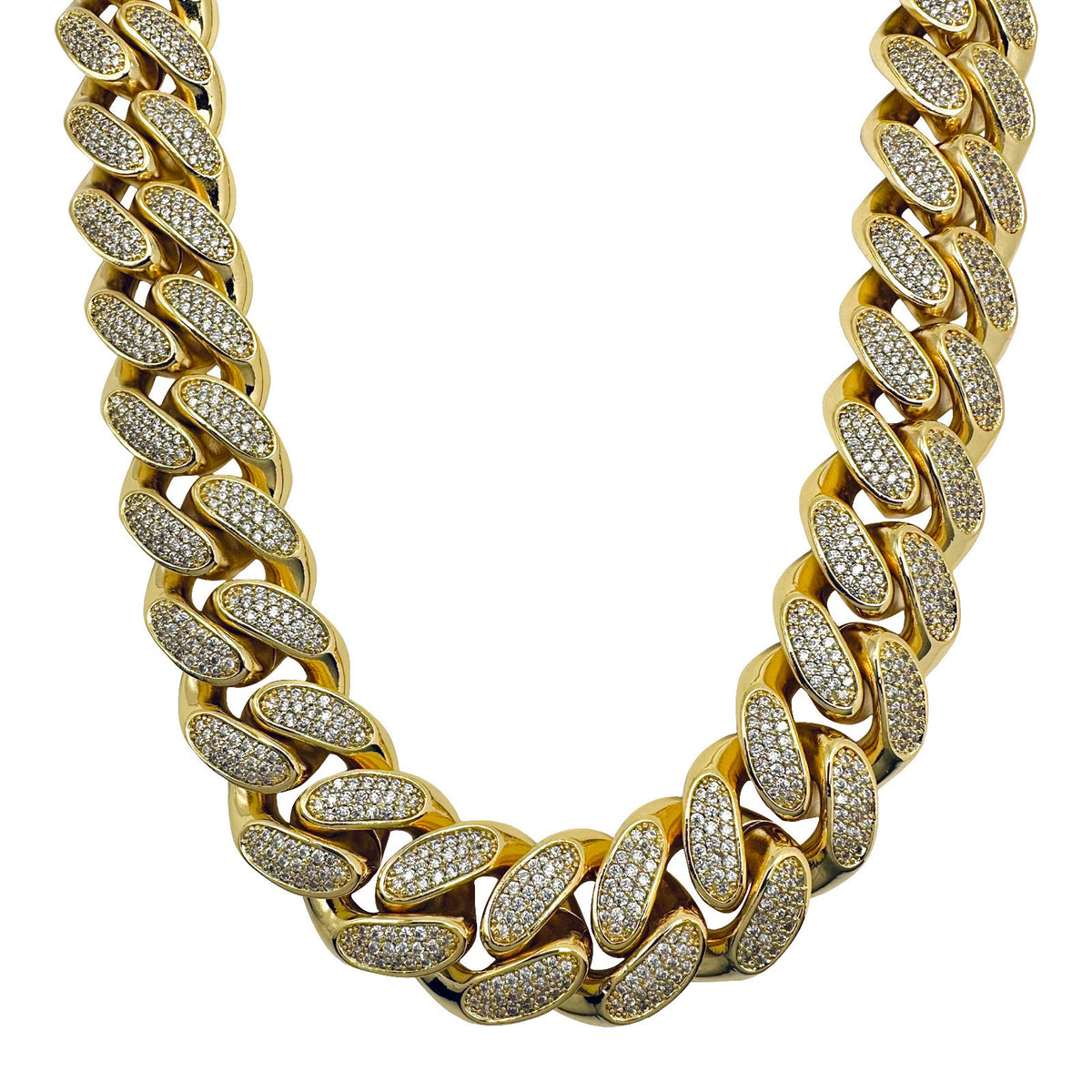 18mm Miami Cuban Diamond Chain (18k Gold) – GoldStarsDC Jewelry Co.