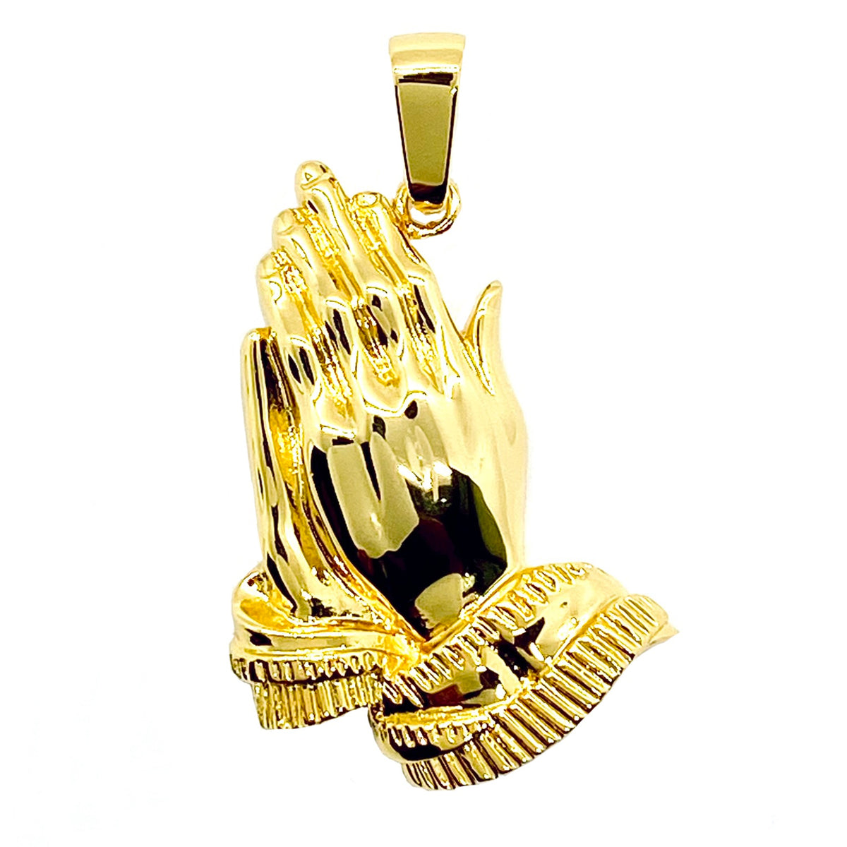 Praying Hand 18k Gold Pendant | Premium Luxury Pendant – GoldStarsDC ...