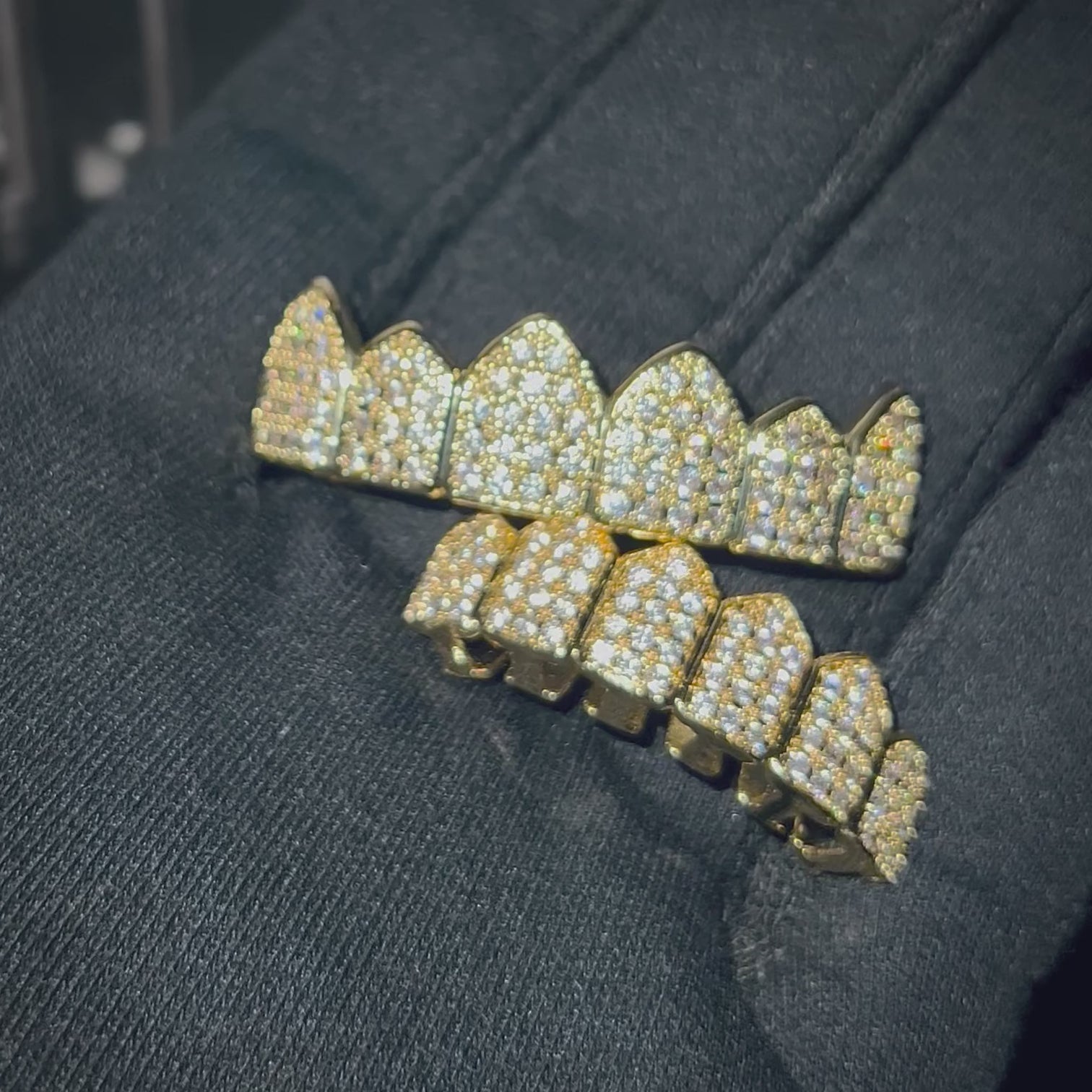 Iced Out Diamond Grillz (18k Gold) – GoldStarsDC Jewelry Co.
