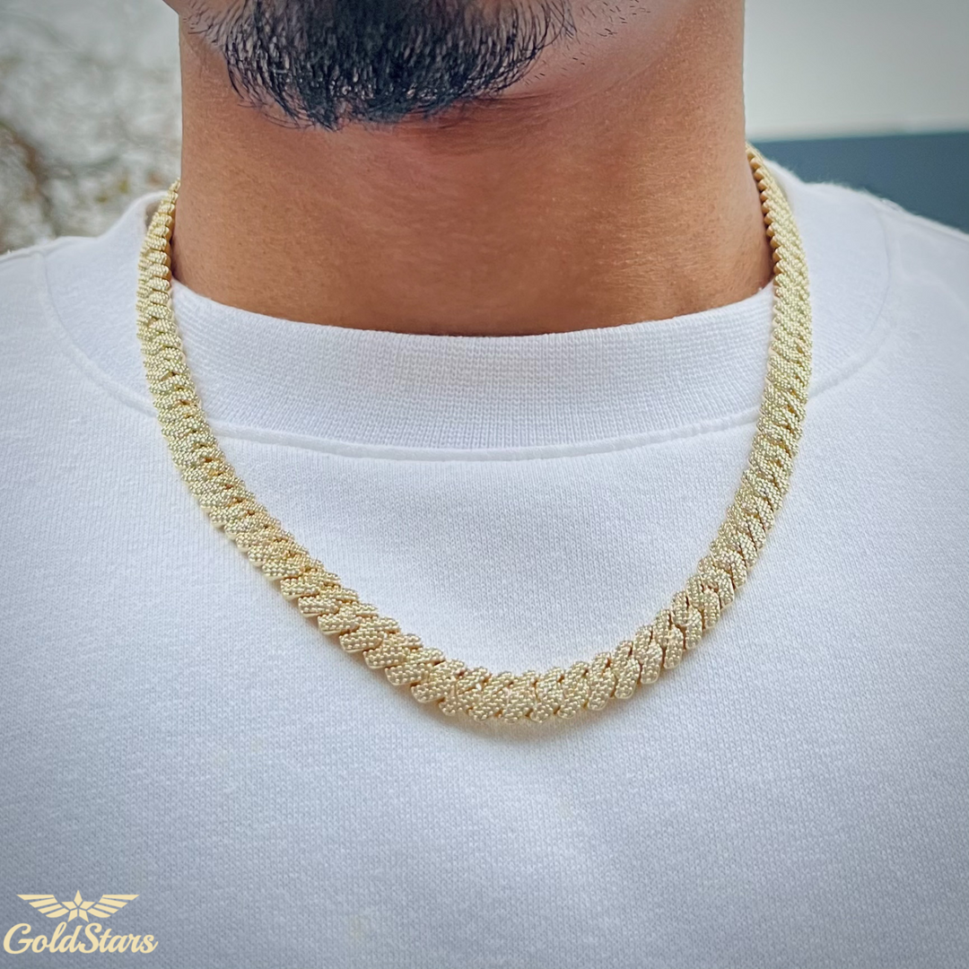 8mm Diamond Prong Set Chain (14k Gold) – GoldStarsDC Jewelry Co.