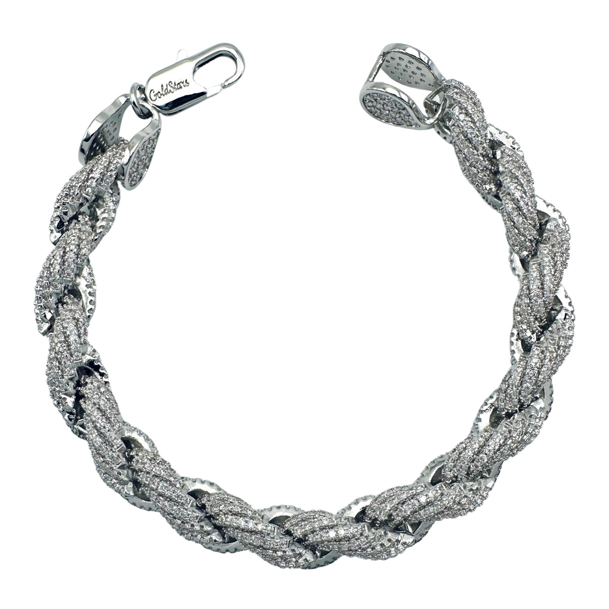 8mm Diamond Rope Bracelet (White Gold) – GoldStarsDC Jewelry Co.