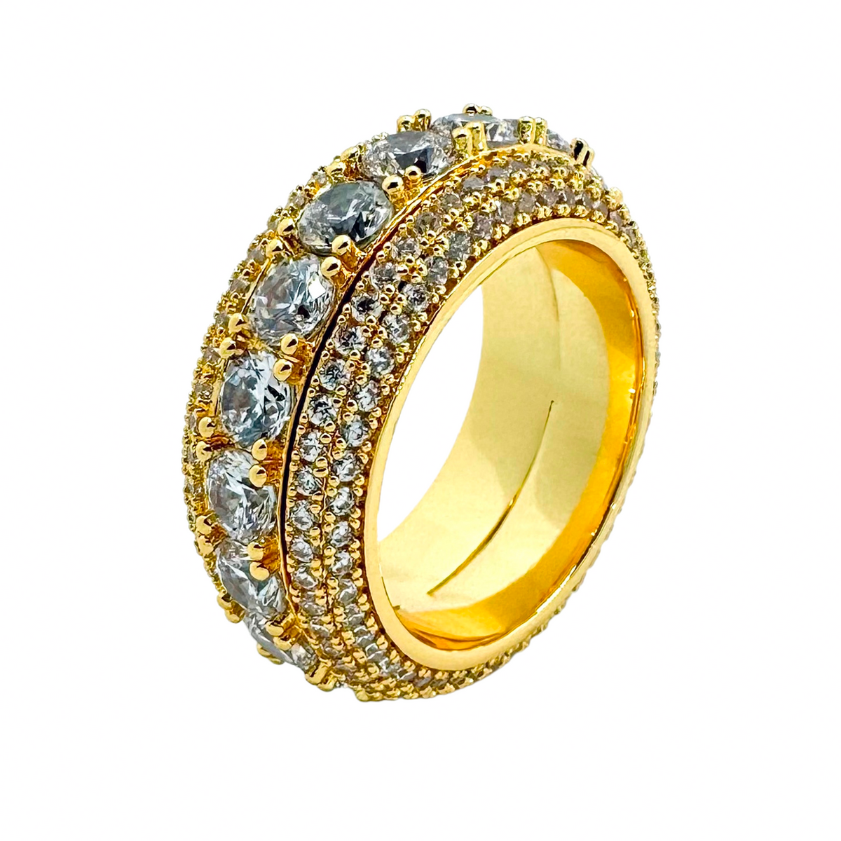 Rotating Diamond Ring 18k Gold – GoldStarsDC Jewelry Co.