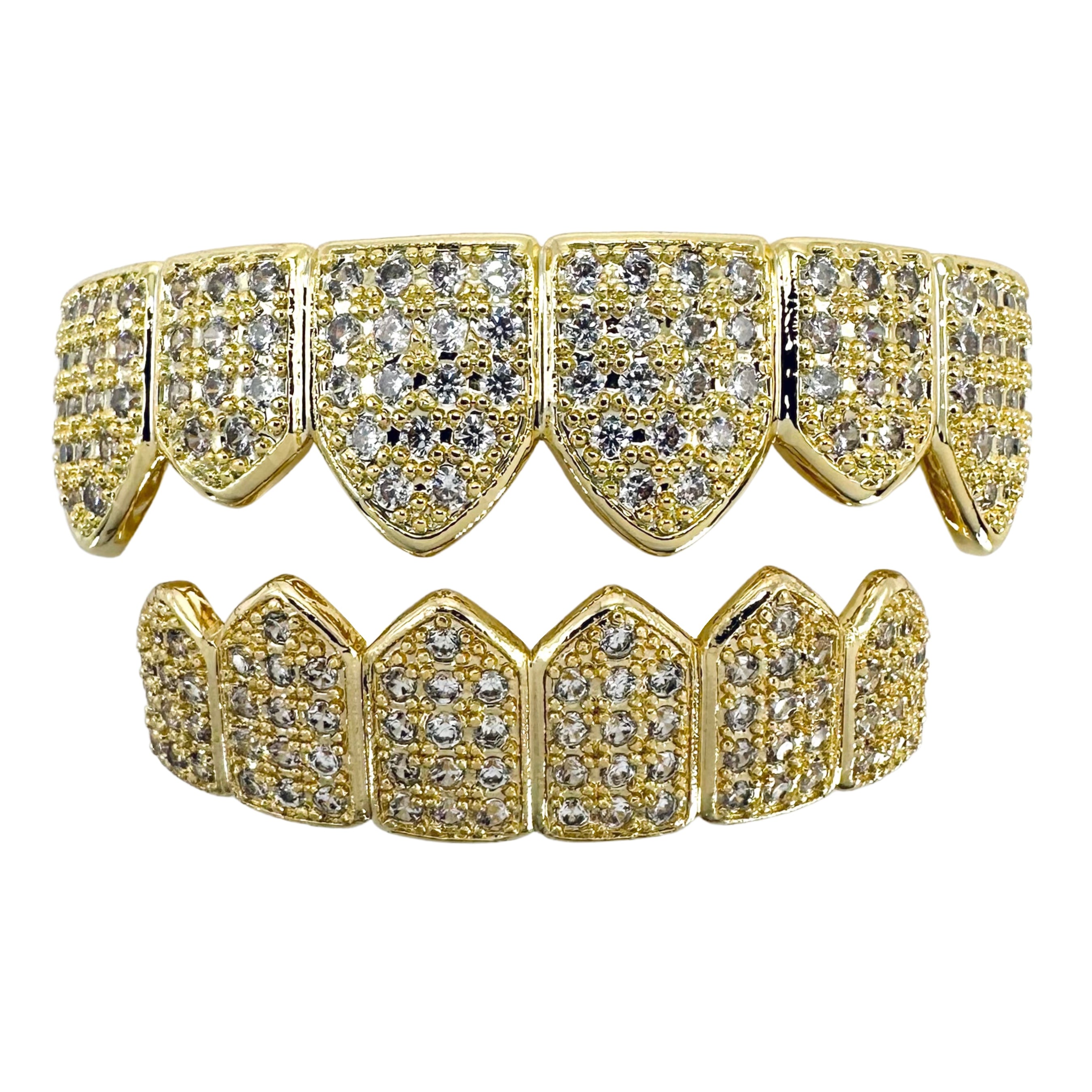 Iced Out Diamond Grillz (18k Gold) – GoldStarsDC Jewelry Co.