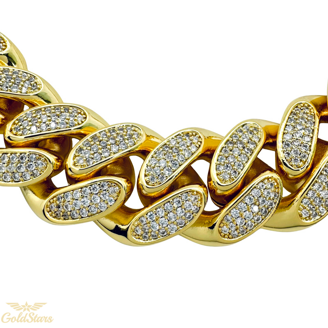 18mm Miami Cuban Diamond Chain (18k Gold) – GoldStarsDC Jewelry Co.