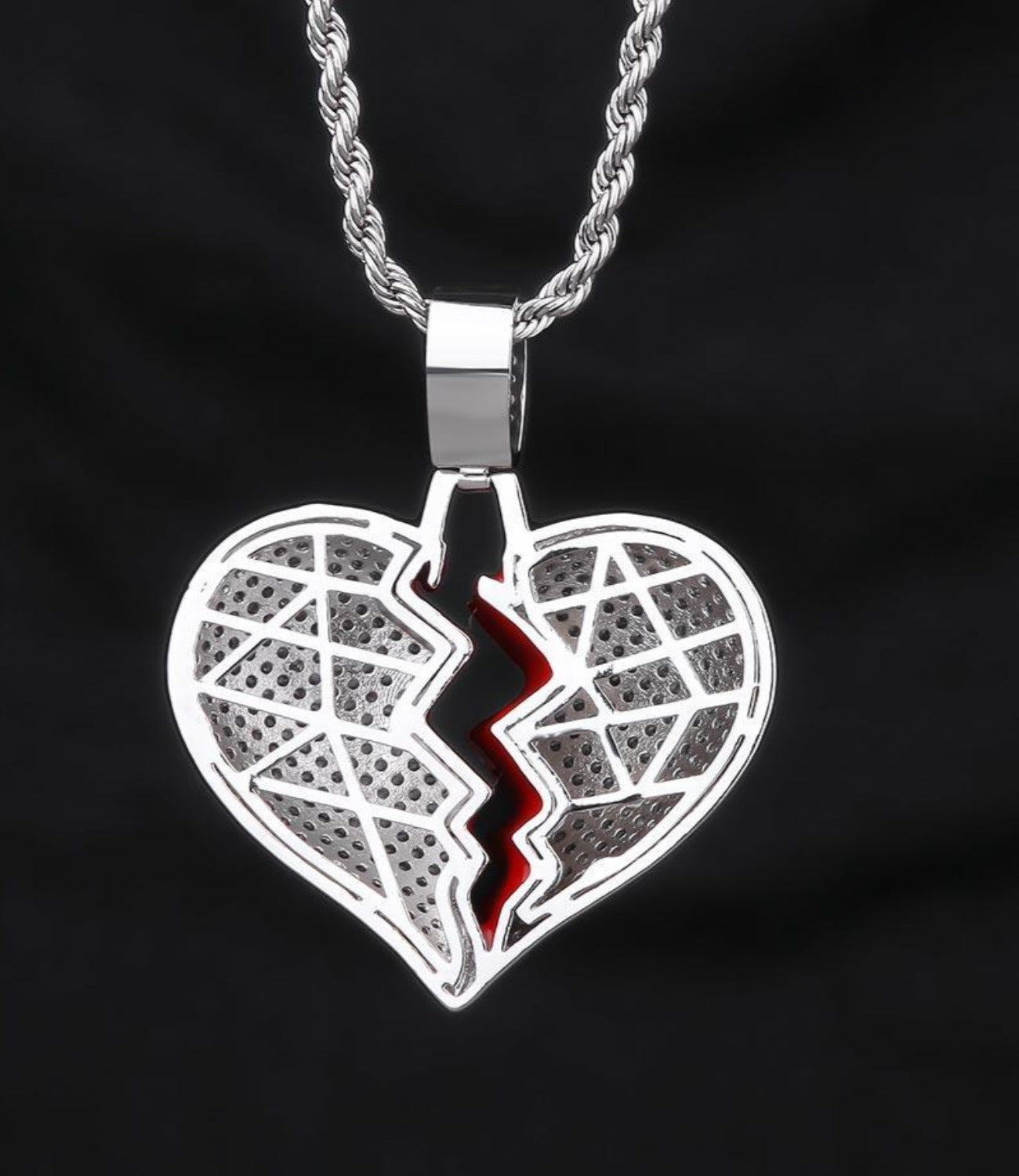 Diamond "Broken Heart" Pendant – GoldStarsDC Jewelry Co.